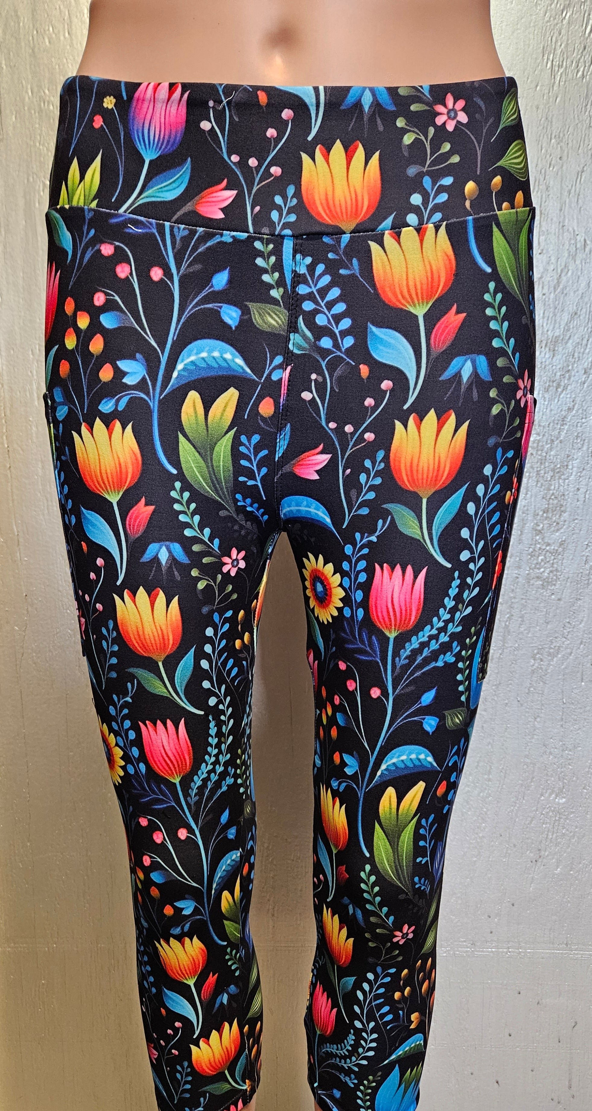Mexican Floral 17 capris and skorts with pockets – Brylah Fashions ...