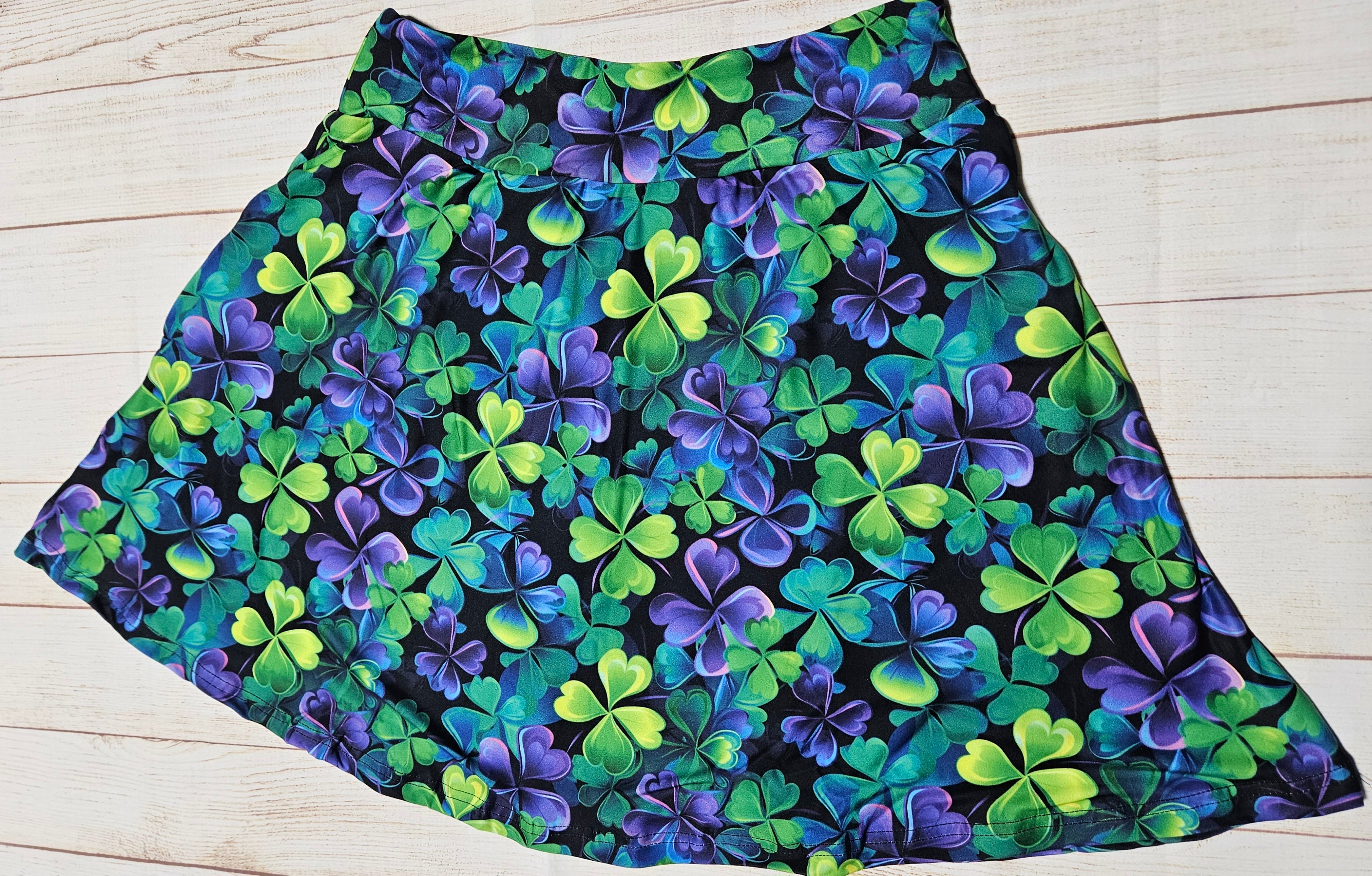 Dark Neon Shamrock skorts with pockets – Brylah Fashions Wholesale