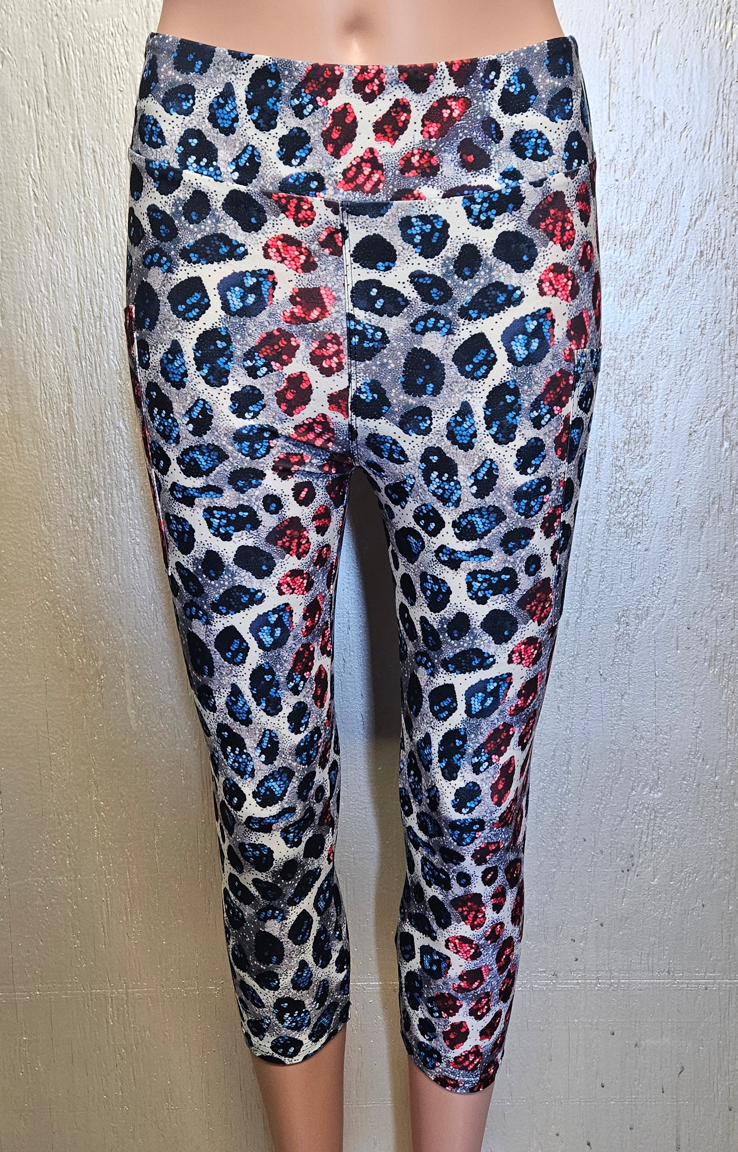 Sparkle Leopard capris and skorts with pockets – Brylah Fashions Wholesale